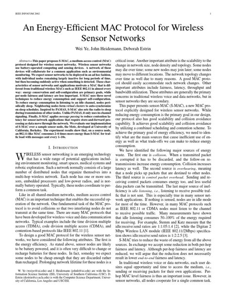 an energy efficient mac protocol for wireless sensor networks pdf wireless sensor network
