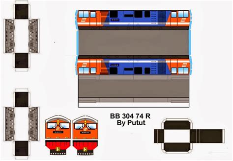 Papercraft Kereta Api