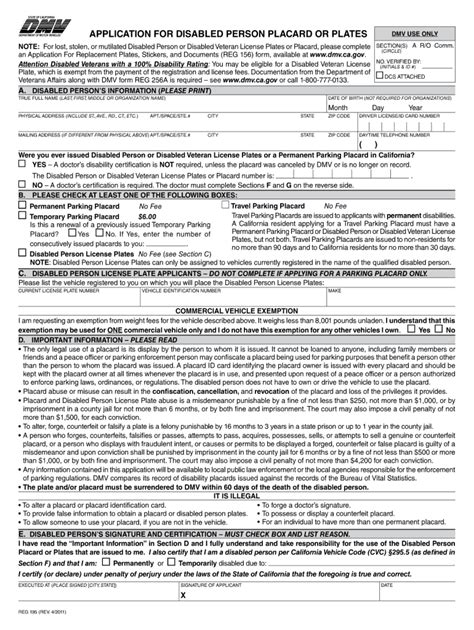 Dmv Handicap Placard Form Pdf Fill Out Sign Online DocHub