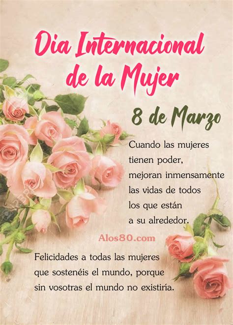 8 De Marzo Dia De La Mujer Con Frases HoyPoemasdeAmor