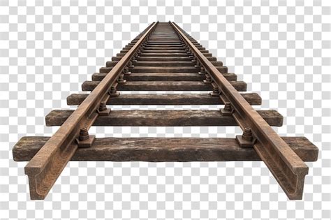 Premium Psd Railroad Tracks Isolated On Transparent Background Png