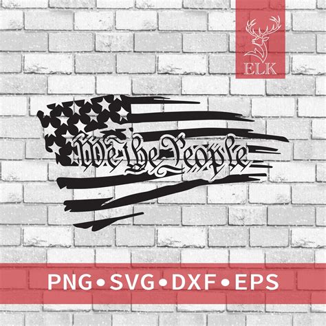 We The People Flag Svg USA Flag SVG United States Flag SVG