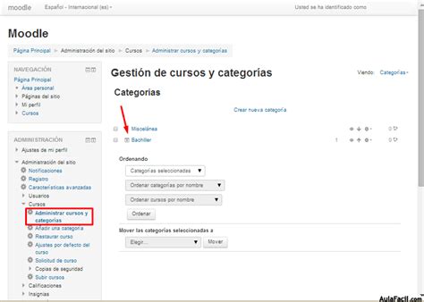 Práctica Crear cursos en Moodle Instalación y configuración de