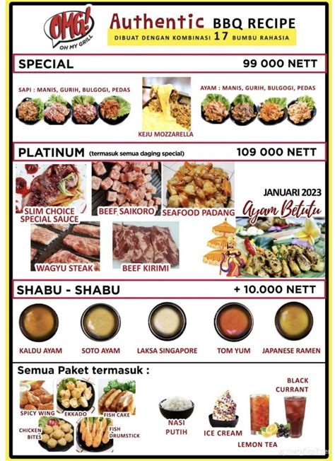 Selalu Diperbarui Menu OMG Oh My Grill Beji Depok