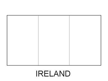 Ireland Flag Printable Template Ireland Flag Coloring Sheet TPT