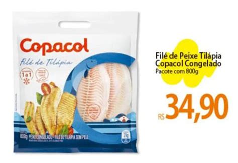 Filé de Peixe Tilápia Copacol Congelado Pacote 800g oferta na Atacadão