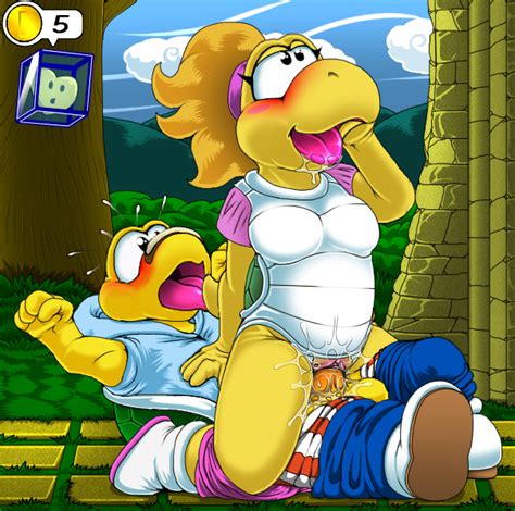 rule 34 2017 anthro blush clothed clothing duo female kitsune youkai koopa koopa troopa koopie