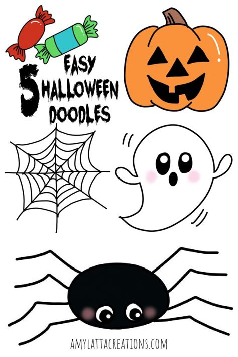 Easy Halloween Doodles Anyone Can Draw Amy Latta Creations