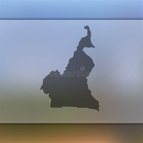 Cartina Geografica Del Camerun Illustrazione Vettoriale Illustrazione