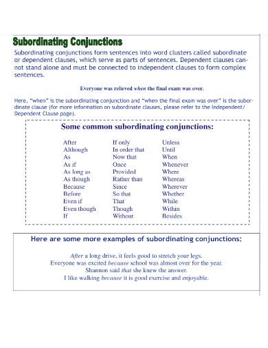 Coordinating Conjunction 20 Examples Rules List PDF