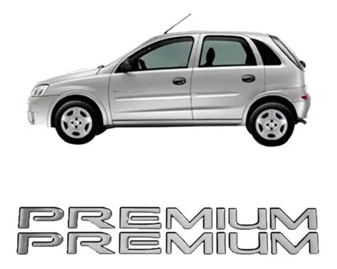 Kit Emblemas Chevrolet Corsa Premium Resinado Crspr