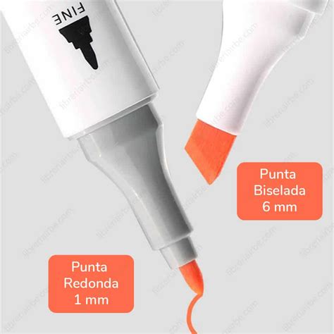 Marcadores A Base De Alcohol ZUIXUA Marker Doble Punta Fina Y