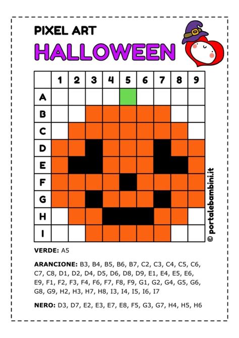 Pixel Art Di Halloween Portalebambini It