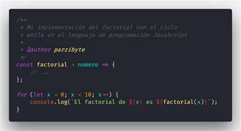 Factorial de un número en JavaScript con recursividad y ciclos