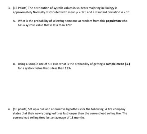 solved 3 15 points the distribution of systolic values in