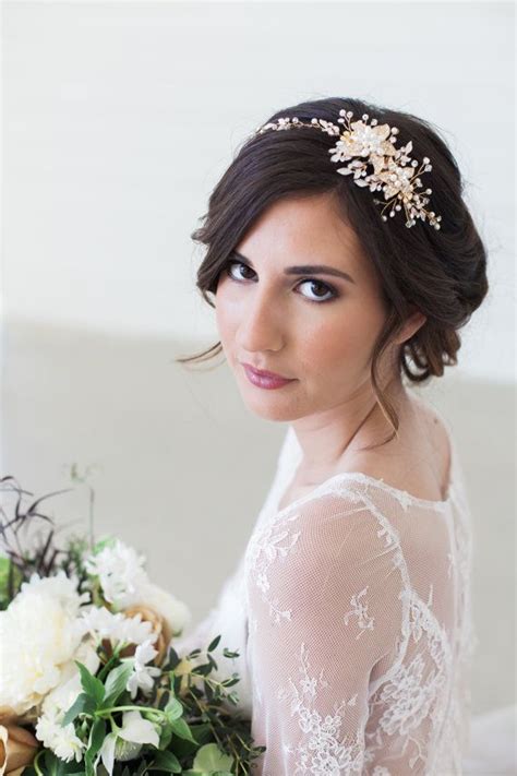 Rose Gold Crystal Bridal Headpiece Wedding Hair Vine Bridal Hair