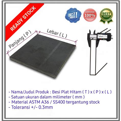 Jual Besi Plat Hitam 3mm 150x300mm Shopee Indonesia