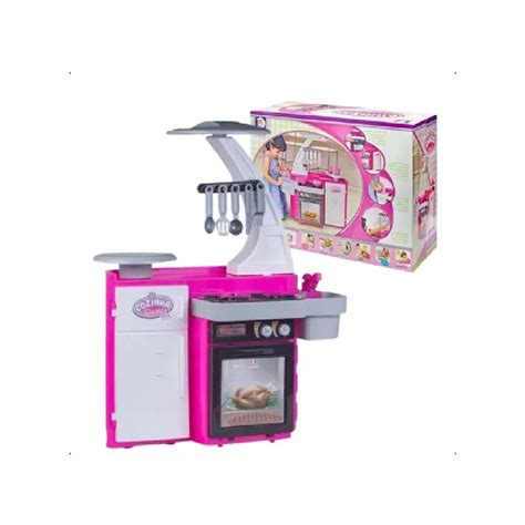 Brinquedo Cozinha Infantil Cotiplás Classic Rosa Completo GAMES