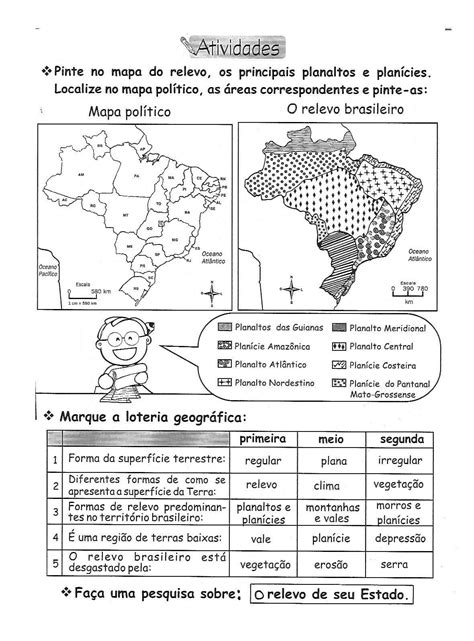 Atividades de Geografia Exercícios Ensino Fundamental Atividades