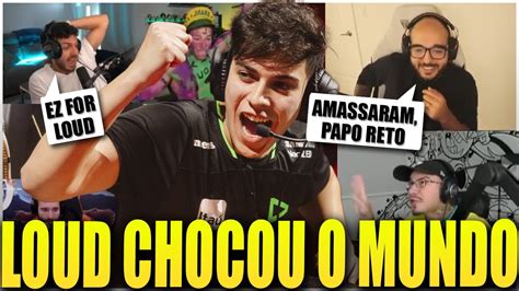 REAÇÃO DOS STREAMERS A LOUD VENCENDO A FNATIC POR 2 A 0 NO VALORANT