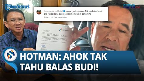 SINDIRAN MENOHOK Hotman Ke Ahok Seusai Kritik Jokowi Jangan Jadi