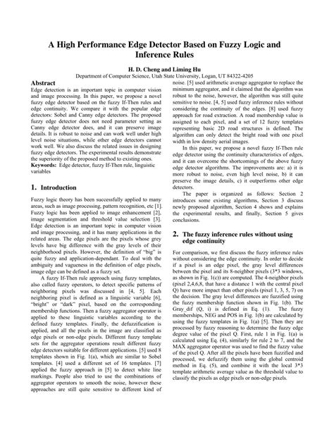 pdf a high performance edge detector based on fuzzy logic and inference rules