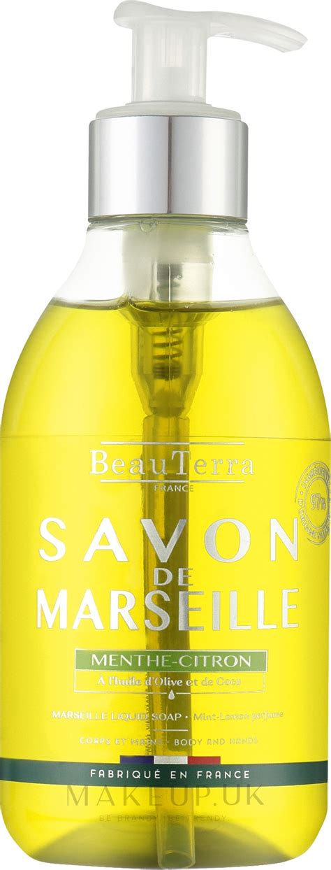 BeauTerra Mint And Lemon Marseille Liquid Soap Makeup Uk