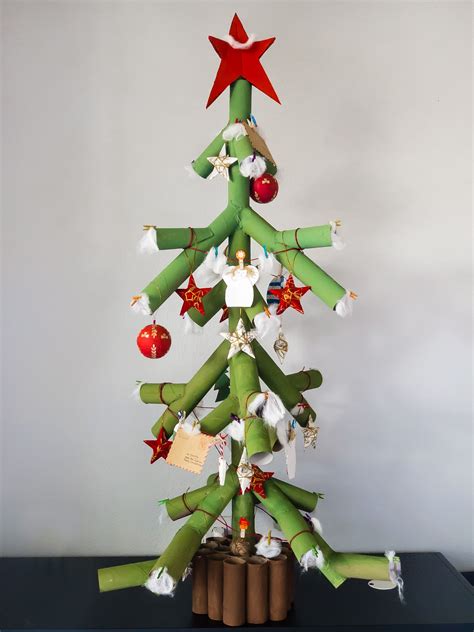 Christmass Tree Made Out Of Toilet Paper Rolls Toilet Paper Rolls