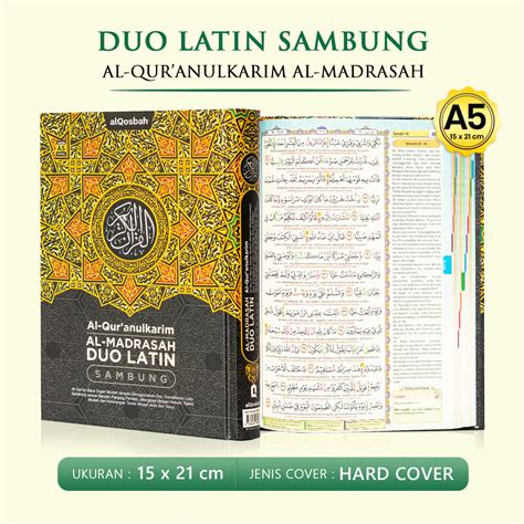 Al Quran Madrasah Duo Latin Ukuran A5 Sambung Sesuai Bacaan Panjang