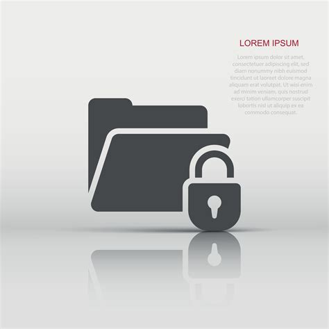 Files Folder Permission Icon In Flat Style Document Access Vector