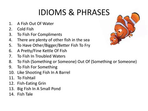 Idioms And Phrases On Fish Ppt
