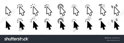 Mouse Click Cursor Set Hand Cursor Click Icon Royalty Free Stock