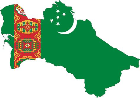 National Flag Of Turkmenistan Symbol Hunt