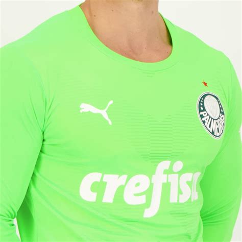 Camisa Puma Palmeiras Goleiro II 2023 Manga Longa 21 Weverton FutFanatics