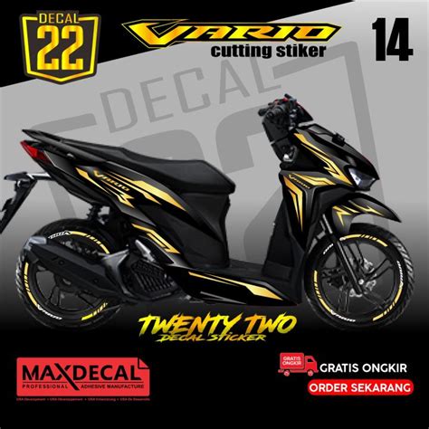 Cutting Sticker Vario 150 125 Aksesoris Motor Stiker Honda Vario