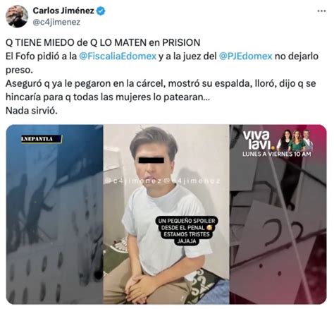 Fofo Márquez fue golpeado en la cárcel no quiero morir en prisión