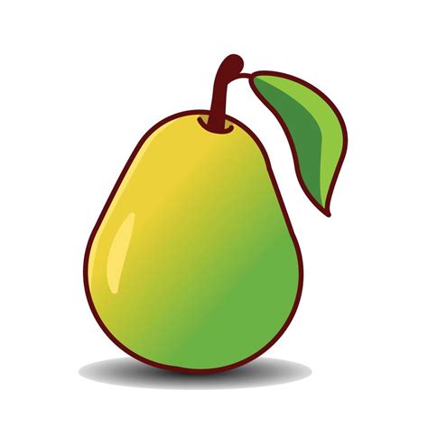 diseño de vector de dibujos animados de fruta de pera 17580941 Vector
