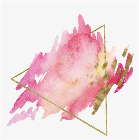 Triangular De Png Rosado Acuarela Decoracion Watercolor Painting PNG