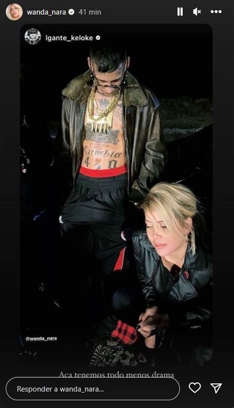 Instagram Wanda Nara Y L Gante Con El Torso Semi Desnudo