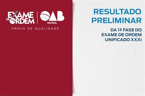 XXXI Exame da Ordem confira o resultado preliminar da 1ª fase ContNews