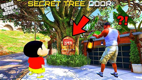 Gta Shinchan And Franklin Found A Secret Bunker Inside A Tree In