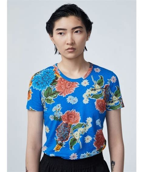 JNBYジェーエヌビーワイのAll over Floral print Cotton T shirtTシャツ カットソー WEAR