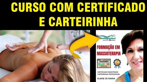 Curso De Forma O Em Massoterapia Certificado E Carterinha Elaine