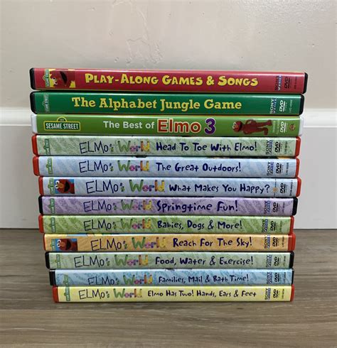 Lot Of Sesame Street Elmo S World Dvds Sesame Street Ebay