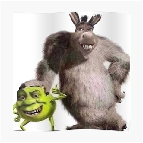 Shrek And Donkey X Monsters Inc Premium Matte Vertical Poster Sold By