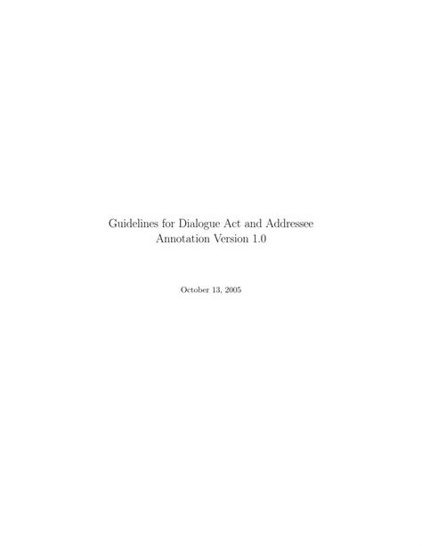 pdf guidelines for dialogue act and addressee annotation version 1 dokumen tips