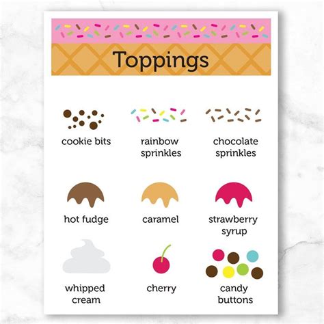 Play Ice Cream Ice Cream Menu Ice Cream Print Ice Cream Toppings