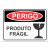 Placa Perigo Produto Frágil 3020 cm PS 1 mm Sinalplast Placas de
