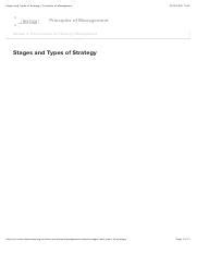 Stages And Types Of Strategy Principles Of Management Pdf Stages And