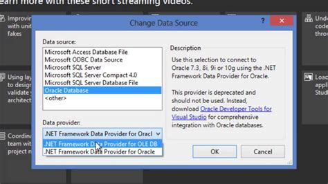 Connecting Oracle G To Visual Studio Youtube